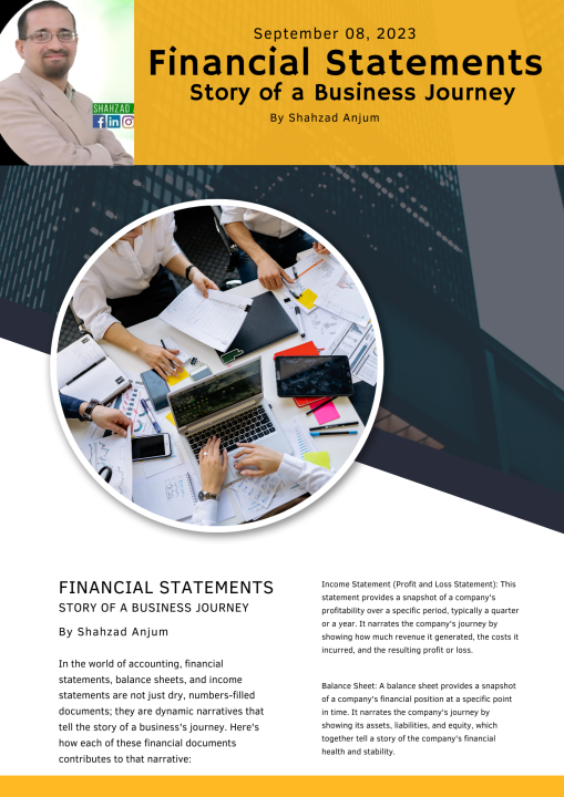 Financial Statements - Story of a Business Journey - Part-1 Financial Statements - Story of a Business Journey - Part-1