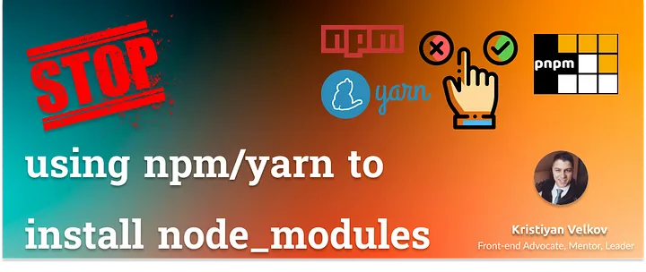 Stop using npm to install node_modules Stop using npm to install node_modules