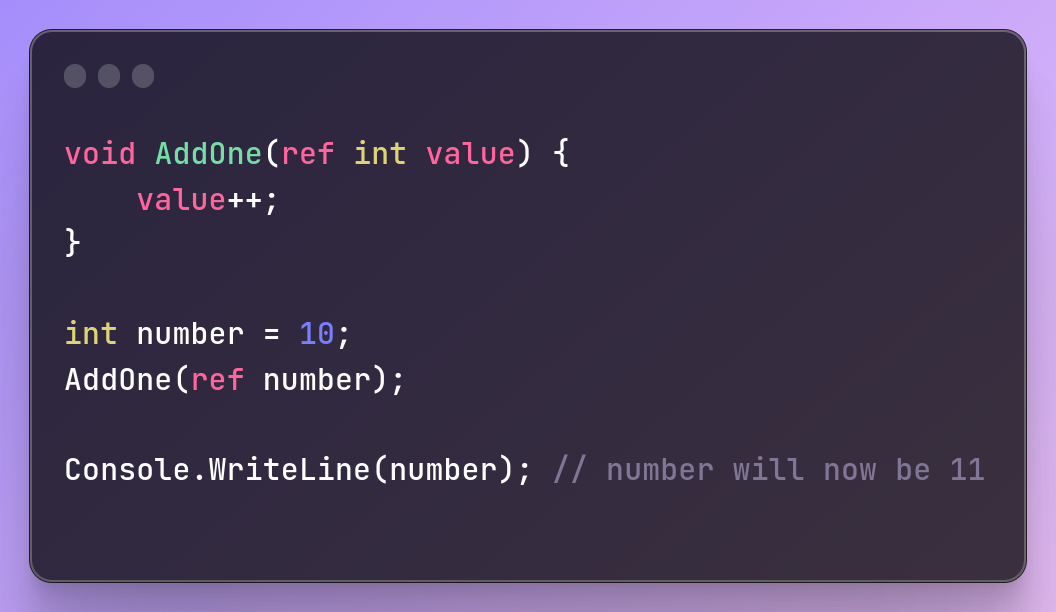ref vs ref readonly in C# ref vs ref readonly in C#