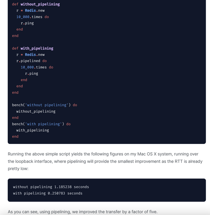 Suyog Kale on LinkedIn: Redis: Tip of the day:Utilize Redis' pipeline ... Suyog Kale on LinkedIn: Redis: Tip of the day:Utilize Redis' pipeline ...