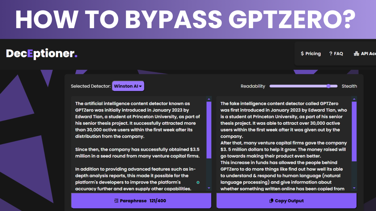 Avoiding AI Content Detection: How to Bypass GPTZero? Avoiding AI Content Detection: How to Bypass GPTZero?