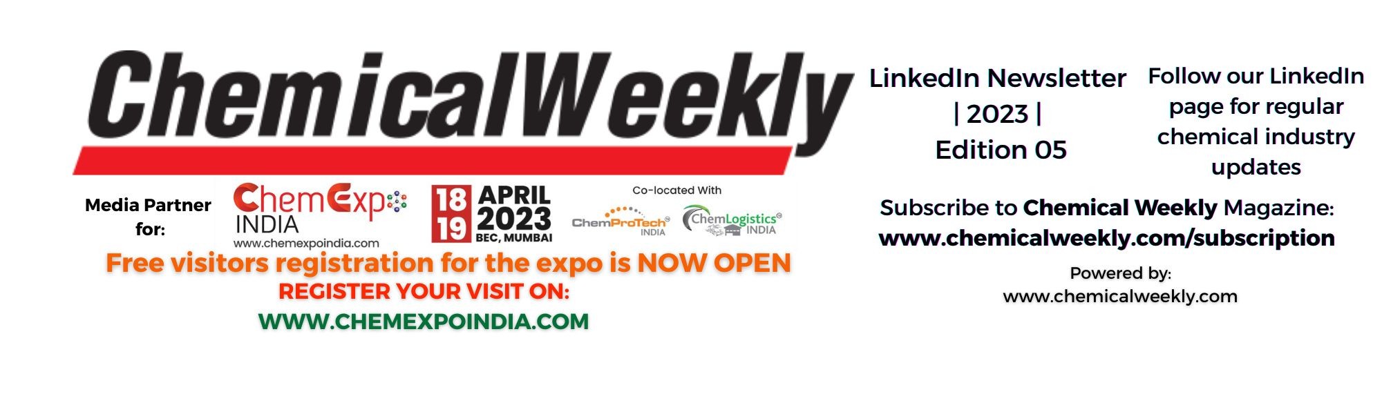 Chemical Weekly | LinkedIn Newsletter | 2023 | Edition 05 Chemical Weekly | LinkedIn Newsletter | 2023 | Edition 05