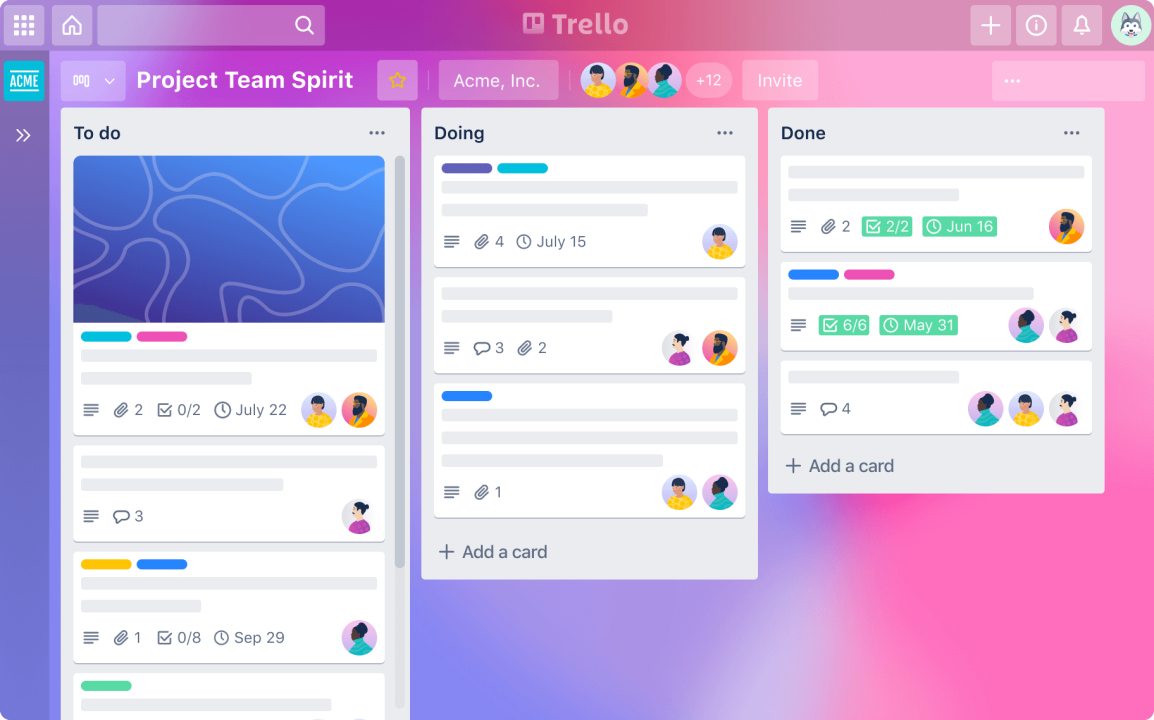 Trello is a popular project management Trello is a popular project management
