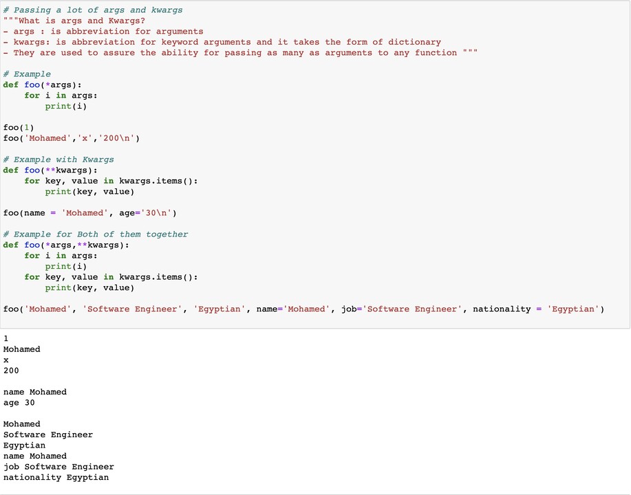 Python args und Kwargs Python args und Kwargs