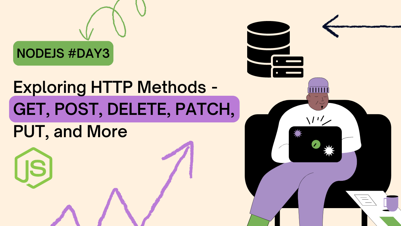 Nodejs #Day3: Exploring HTTP Methods — GET, POST, DELETE, PATCH, PUT ... Nodejs #Day3: Exploring HTTP Methods — GET, POST, DELETE, PATCH, PUT ...