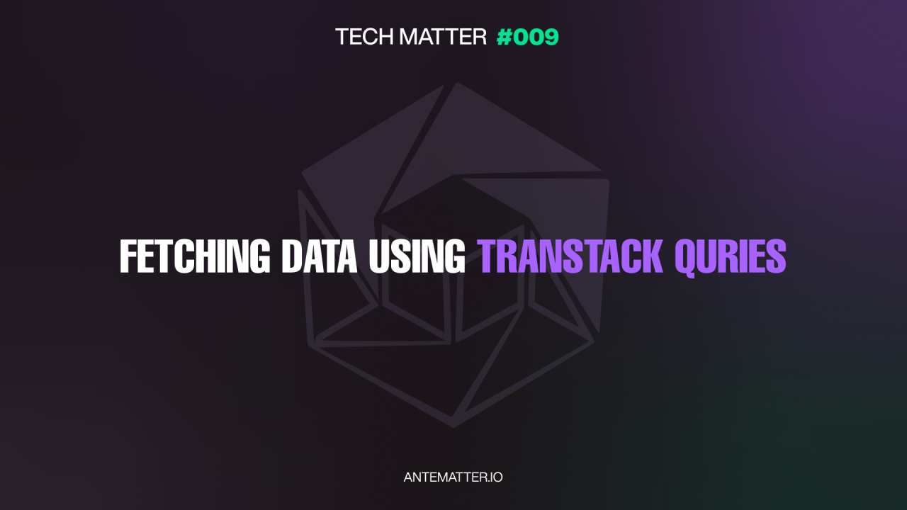 TM#009 - Fetching Data using TranStack Queries TM#009 - Fetching Data using TranStack Queries