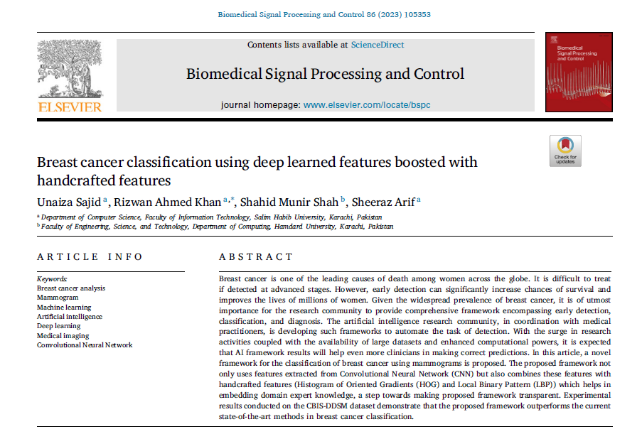 Breast Cancer Classification using Deep Learned Features Boosted with ... Breast Cancer Classification using Deep Learned Features Boosted with ...