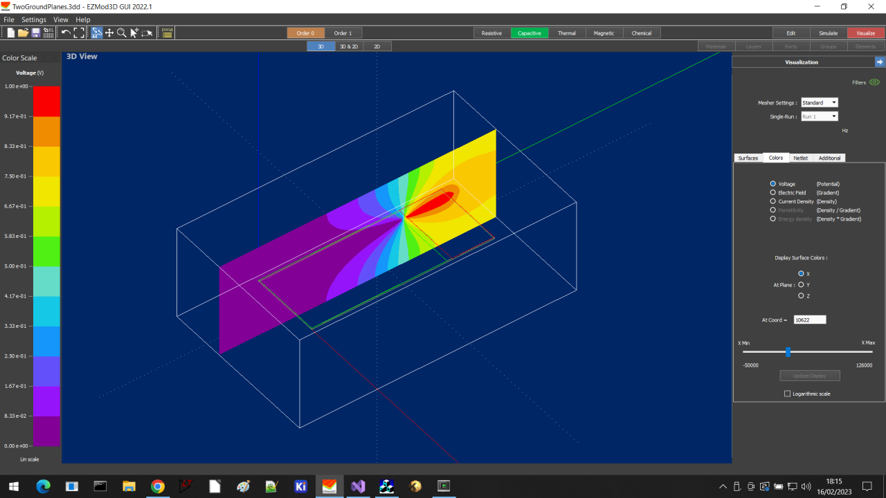 Capacitance between two PCB planes in the same layer Capacitance between two PCB planes in the same layer