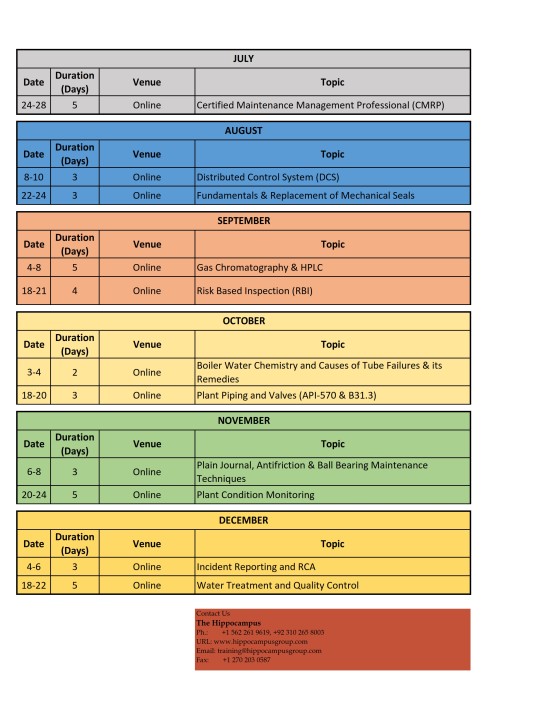 2023-24 Training Calendar 2023-24 Training Calendar