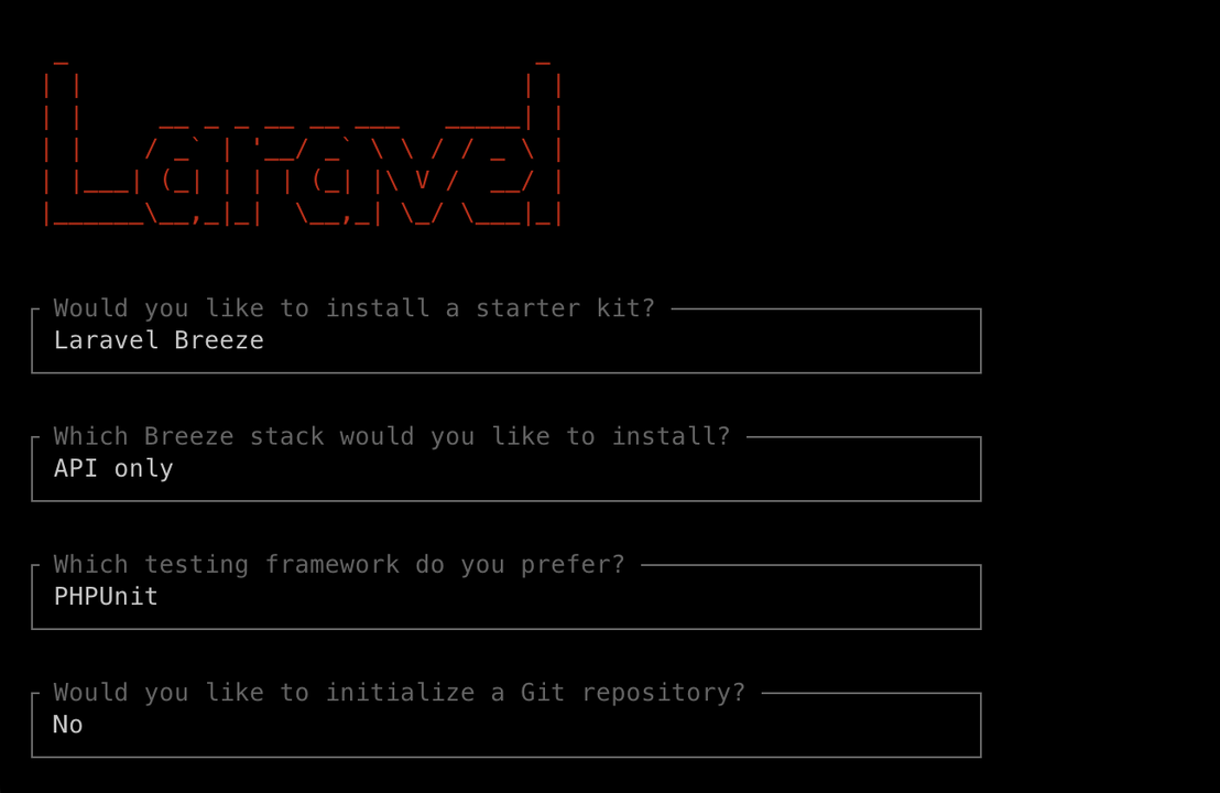Laravel Breeze API Laravel Breeze API