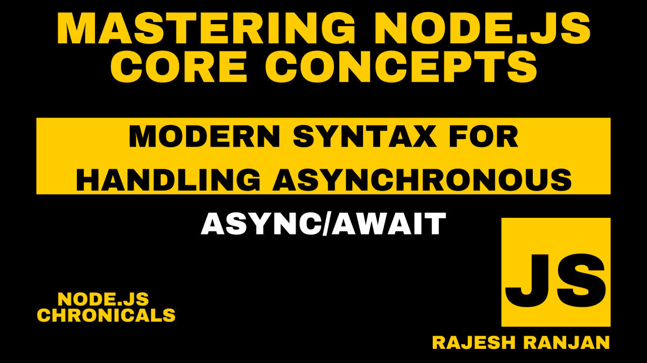 Mastering Node.js Core Concepts - Async/Await Mastering Node.js Core Concepts - Async/Await