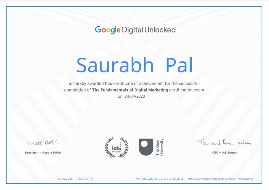 Digital Marketing certificate Digital Marketing certificate