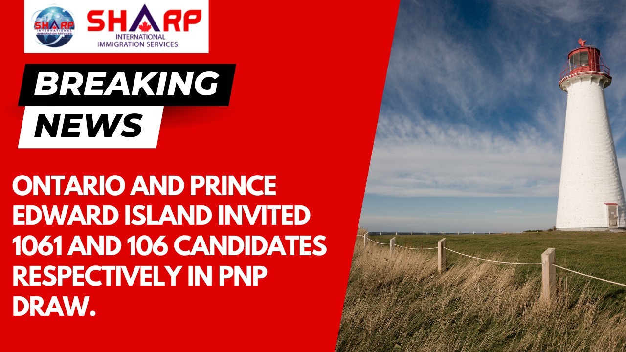 Ontario and Prince Edward Island invited 1061 and 106 candidates ... Ontario and Prince Edward Island invited 1061 and 106 candidates ...