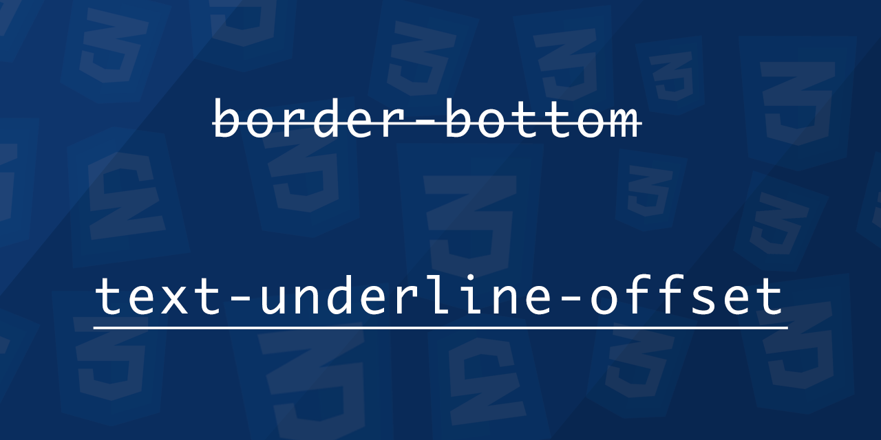 Adding Spacing to an Underline Natively with CSS Adding Spacing to an Underline Natively with CSS