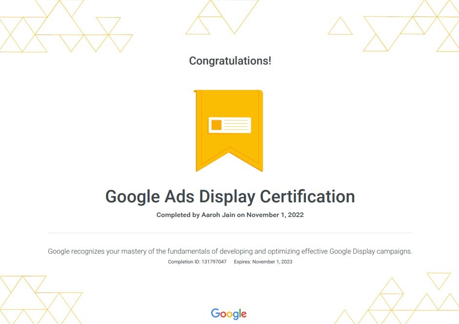 Google Ads Display Certification Google Ads Display Certification