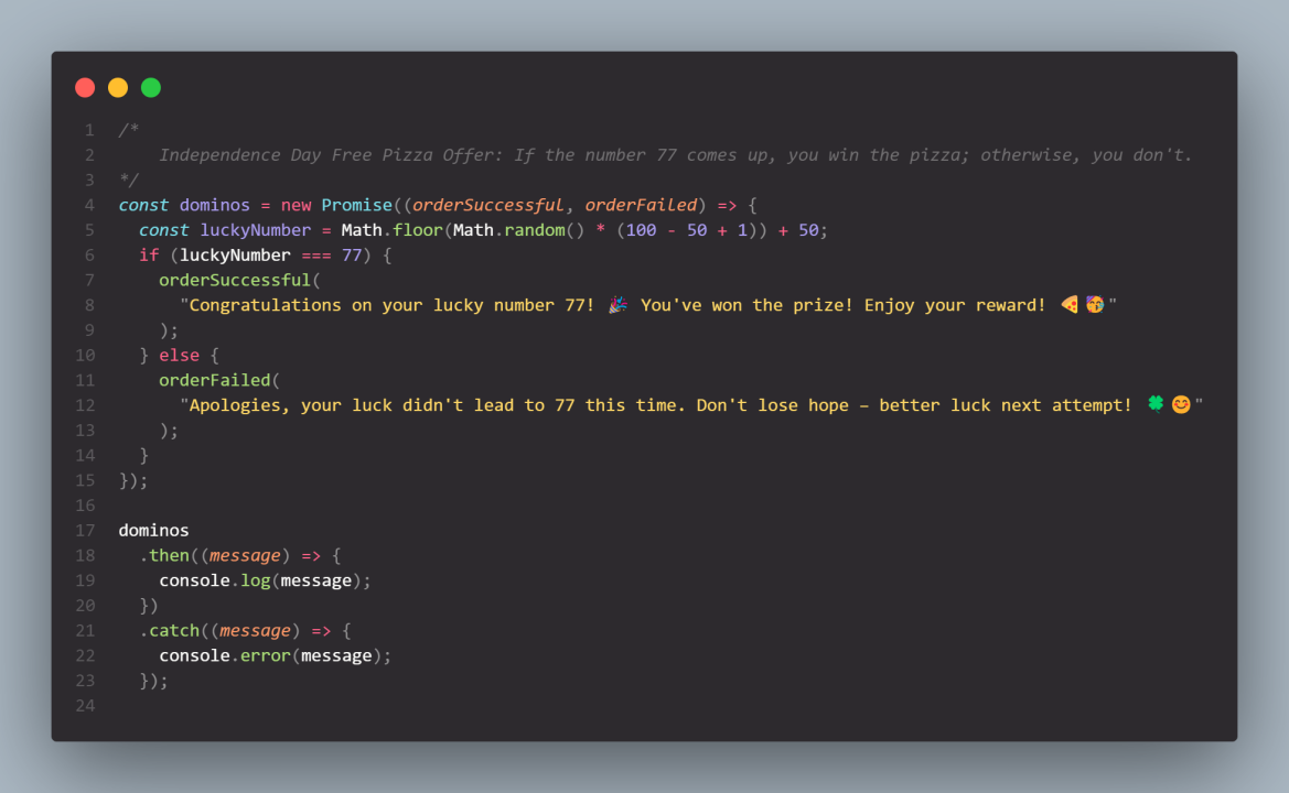 ๐ Simplified JavaScript Learning - The Pizza Promise! ๐ ๐ Simplified JavaScript Learning - The Pizza Promise! ๐