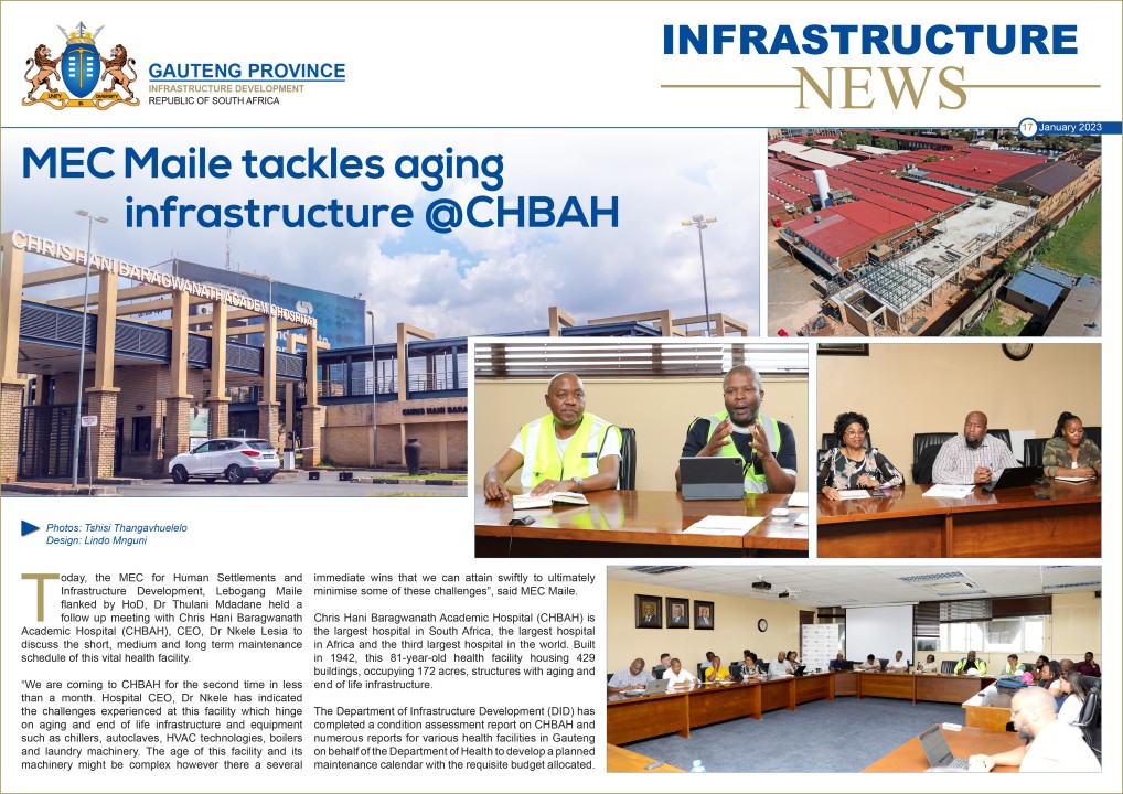 MEC Maile tackles aging infrastructure @CHBAH MEC Maile tackles aging infrastructure @CHBAH