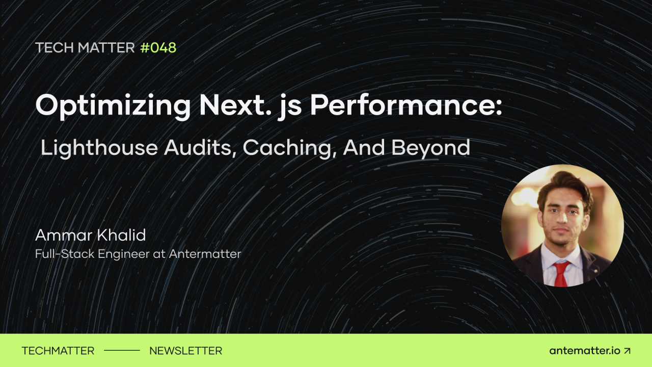 Optimizing Next.js Performance: Lighthouse Audits, Caching, and Beyond Optimizing Next.js Performance: Lighthouse Audits, Caching, and Beyond