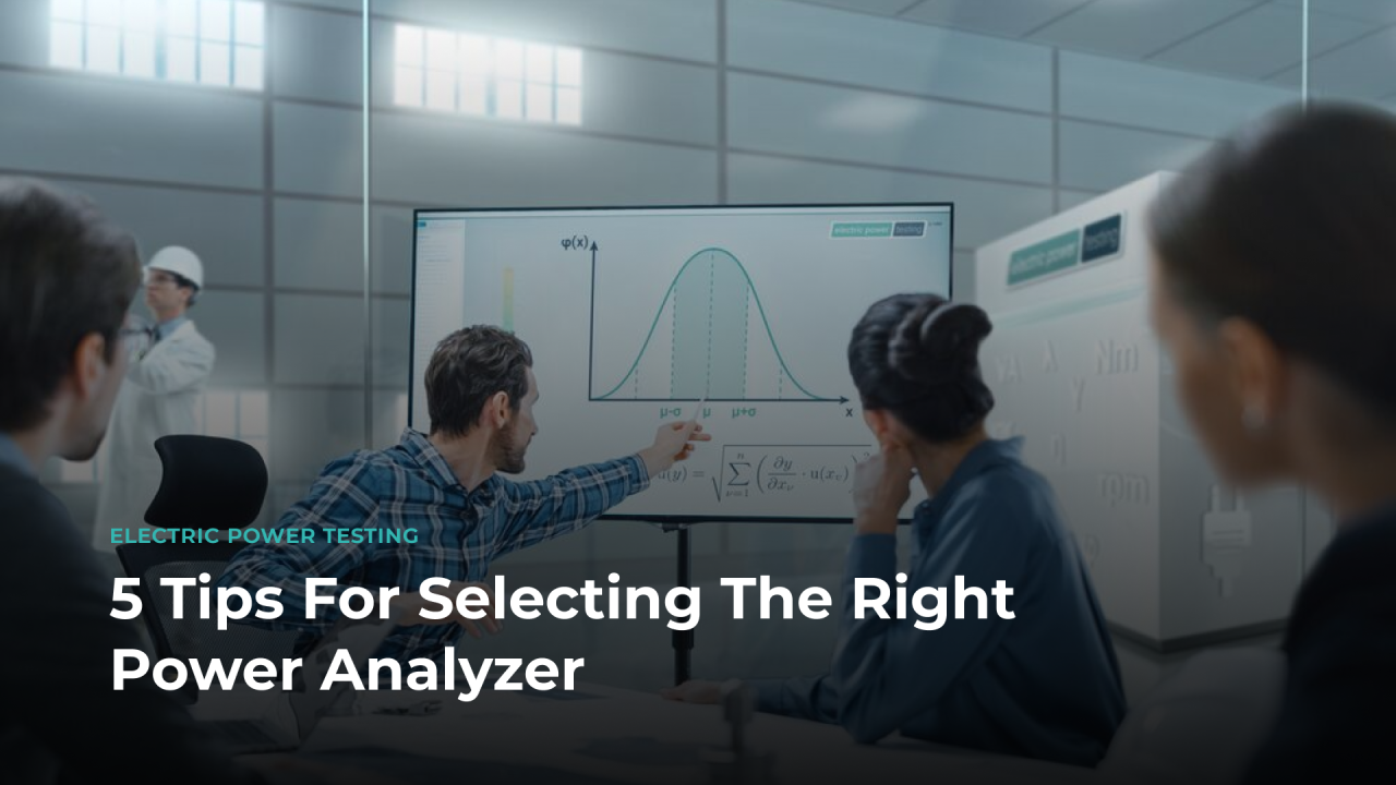 Five Tips for Selecting the Right Power Analyzer Five Tips for Selecting the Right Power Analyzer