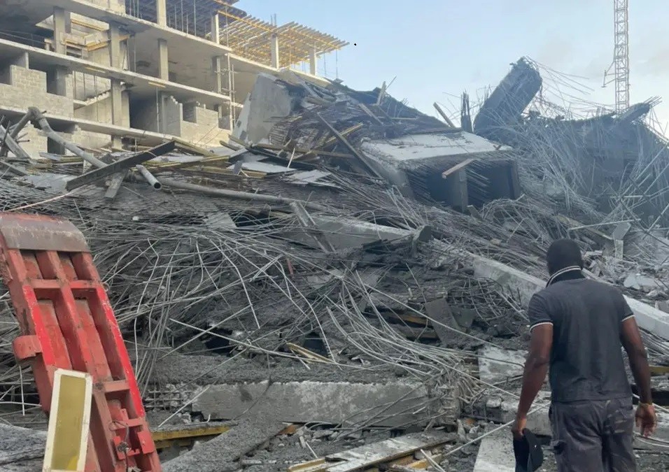 Three storey building collapses in Lagos Three storey building collapses in Lagos