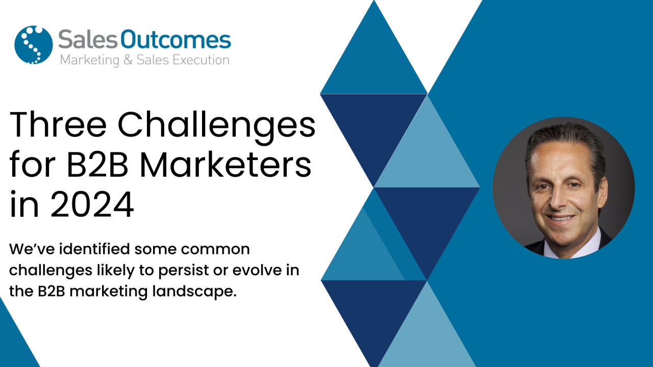 Three Challenges for B2B Marketers in 2024 Three Challenges for B2B Marketers in 2024