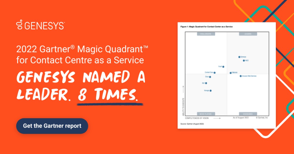 Genesys on LinkedIn: Genesys has been named as a Leader in the Gartner ... Genesys on LinkedIn: Genesys has been named as a Leader in the Gartner ...