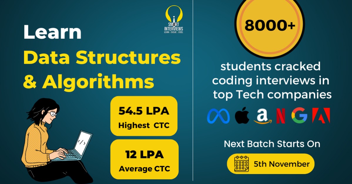 Smart Interviews on LinkedIn: Data Structures and Algorithms Course ... Smart Interviews on LinkedIn: Data Structures and Algorithms Course ...