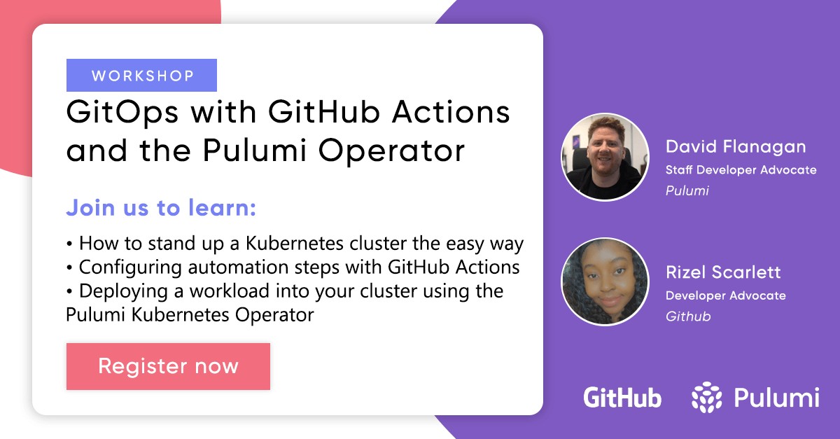 Pulumi on LinkedIn: GitOps with GitHub Actions and the Pulumi Operator Pulumi on LinkedIn: GitOps with GitHub Actions and the Pulumi Operator