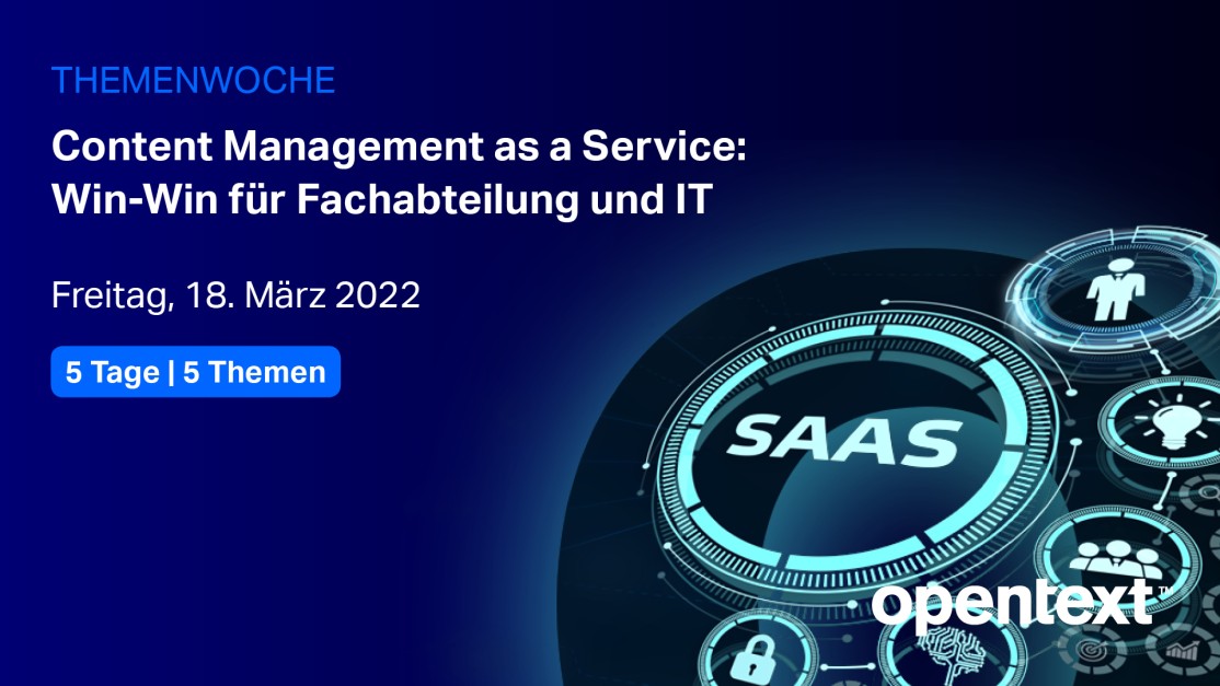 OpenText DACH on LinkedIn: Content Management as a Service: Win-Win für ... OpenText DACH on LinkedIn: Content Management as a Service: Win-Win für ...