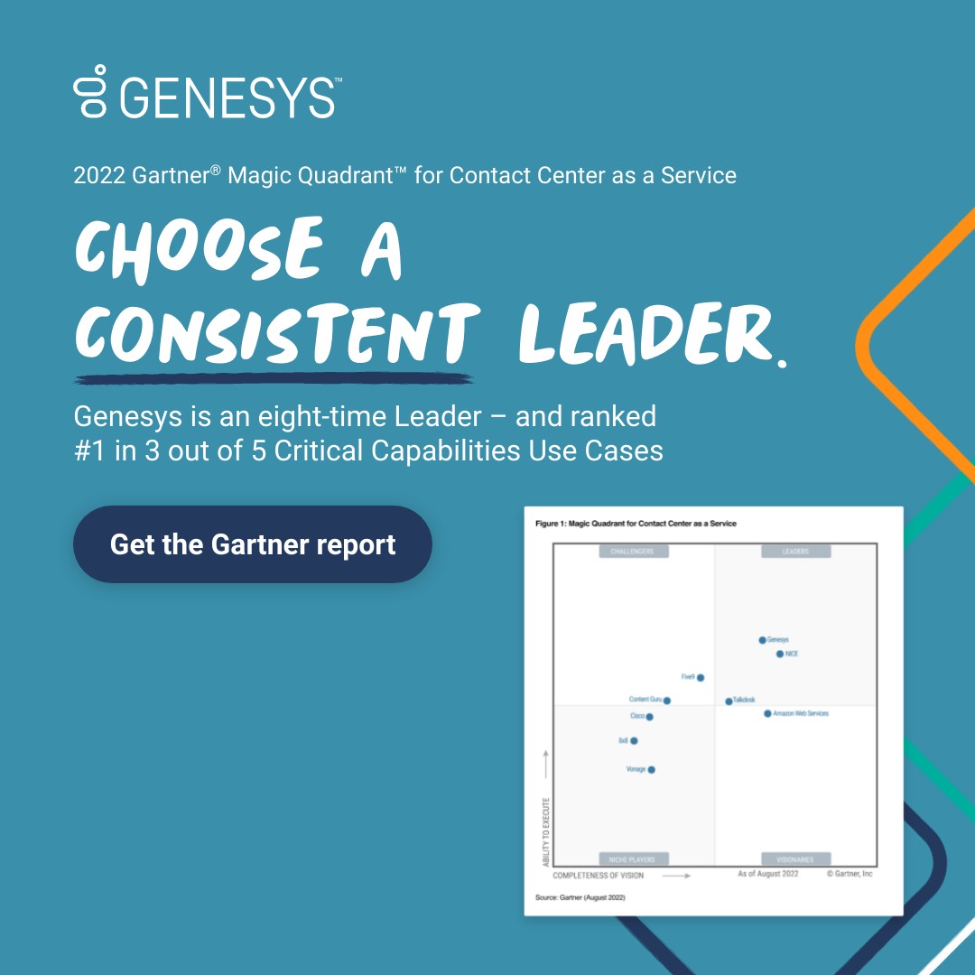 Genesys on LinkedIn: 2023 Leader in CCaaS Magic Quadrant – Gartner ... Genesys on LinkedIn: 2023 Leader in CCaaS Magic Quadrant – Gartner ...