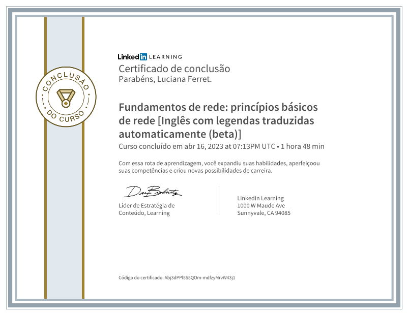 Luciana Ferret on LinkedIn: Certificate of Completion Luciana Ferret on LinkedIn: Certificate of Completion