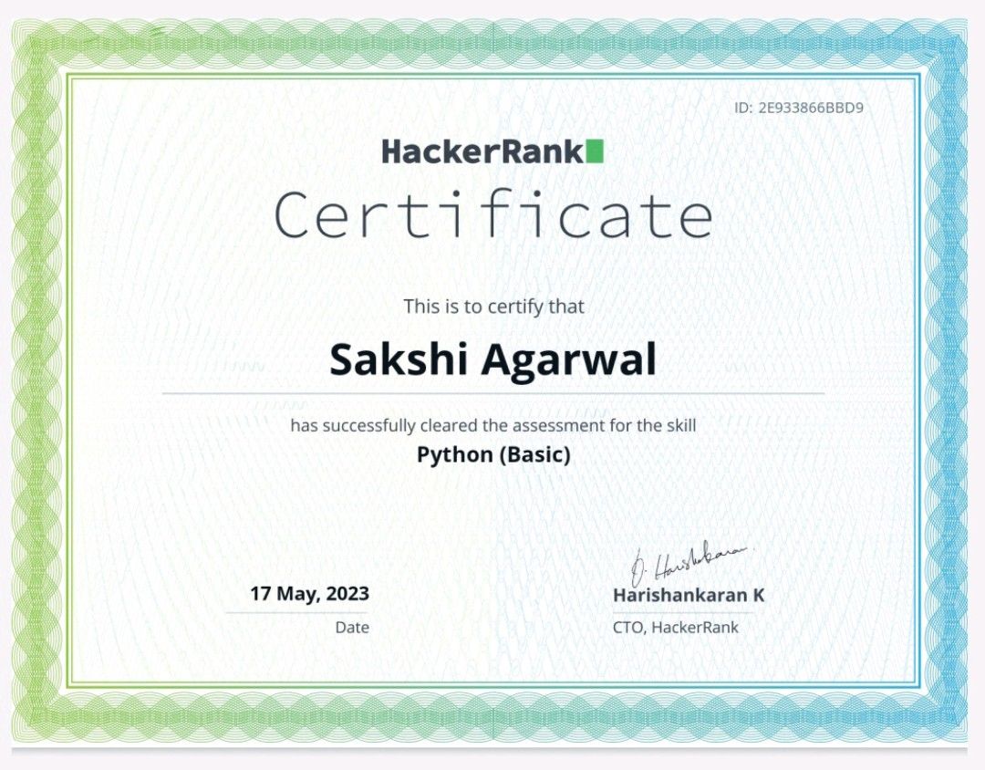 Sakshi Agarwal on LinkedIn: #learning #python #share #assessment # ... Sakshi Agarwal on LinkedIn: #learning #python #share #assessment # ...