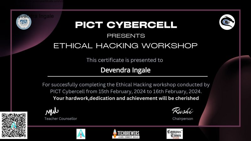 Devendra Ingale on LinkedIn: #ethicalhacking #cybersecurity #techskills ... Devendra Ingale on LinkedIn: #ethicalhacking #cybersecurity #techskills ...