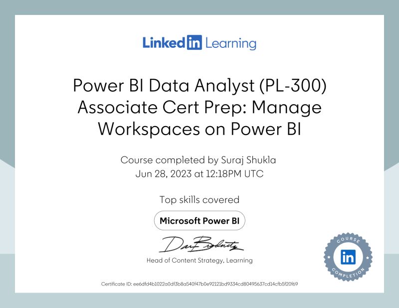 Suraj Shukla on LinkedIn: Certificate of Completion Suraj Shukla on LinkedIn: Certificate of Completion