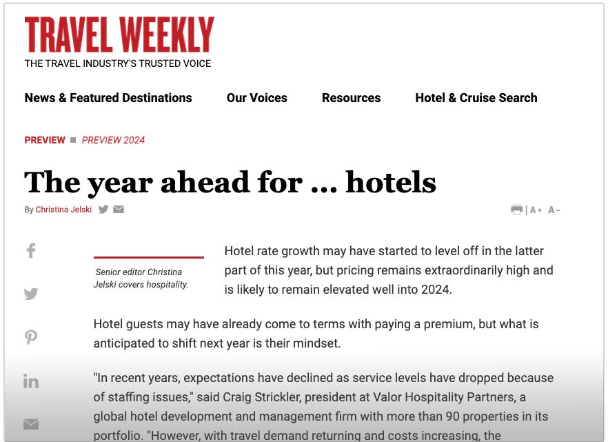 Grazzy on LinkedIn: In Travel Weekly, the 2024 forecast is for Grazzy on LinkedIn: In Travel Weekly, the 2024 forecast is for