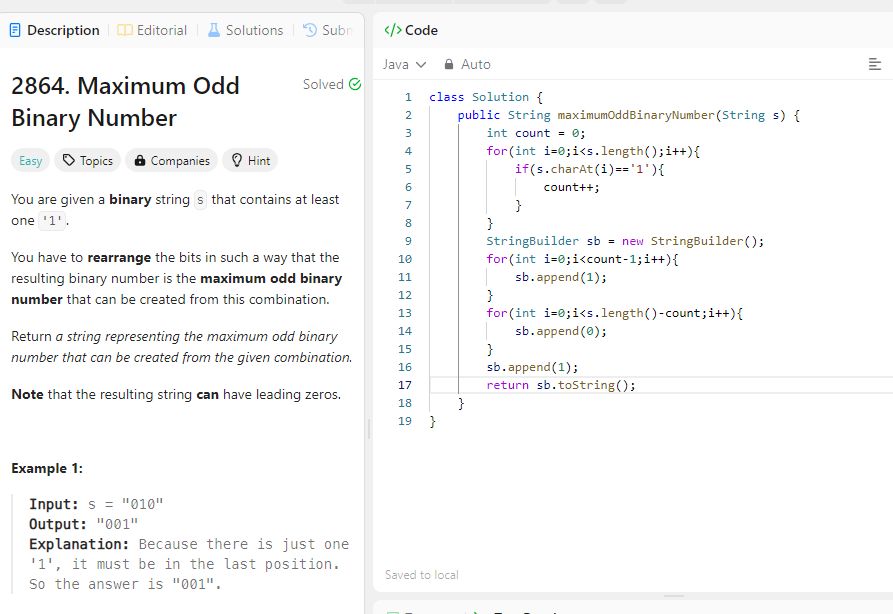 Sujal Sharma on LinkedIn: #potd #streak #100daysofcode #java #leetcode ... Sujal Sharma on LinkedIn: #potd #streak #100daysofcode #java #leetcode ...