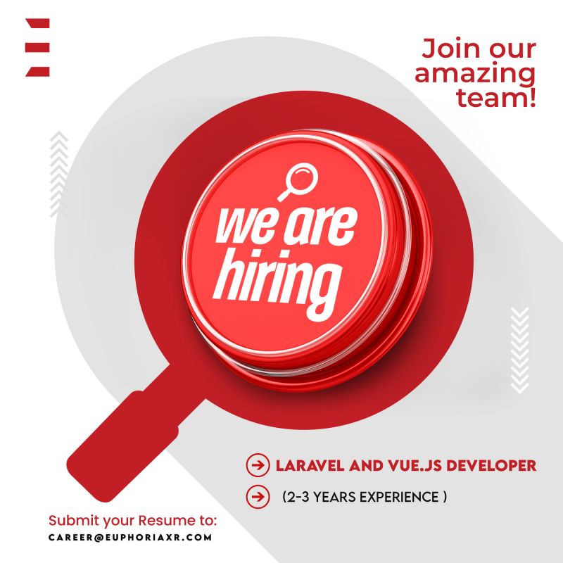 Euphoria XR on LinkedIn: #hiring #laraveldeveloper #vuejs # ... Euphoria XR on LinkedIn: #hiring #laraveldeveloper #vuejs # ...