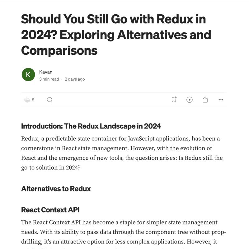 Kavan Thobhani on LinkedIn: #react #statemanagement #redux # ... Kavan Thobhani on LinkedIn: #react #statemanagement #redux # ...