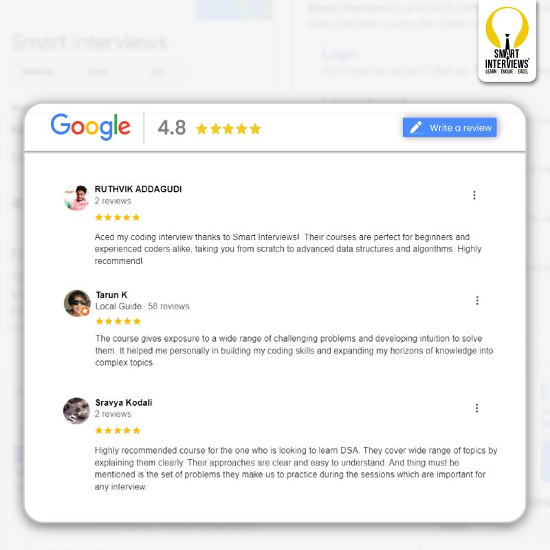 Smart Interviews on LinkedIn: #smartinterviews #coderfeedback # ... Smart Interviews on LinkedIn: #smartinterviews #coderfeedback # ...