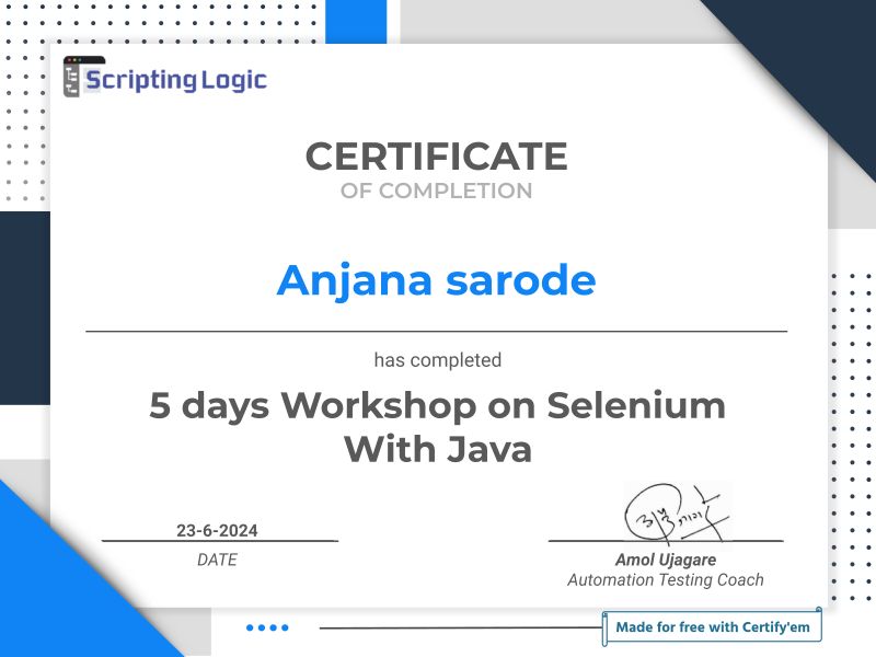 Anjana Sarode on LinkedIn: I am thrilled to share that I achieved ... Anjana Sarode on LinkedIn: I am thrilled to share that I achieved ...