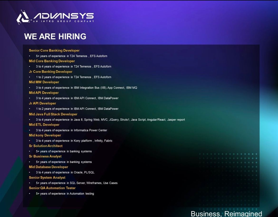 Nourhan Saeed on LinkedIn: #advansys #opportunity #hiring Nourhan Saeed on LinkedIn: #advansys #opportunity #hiring
