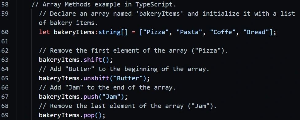 Muzamil Akram on LinkedIn: Array Methods example in typescript Muzamil Akram on LinkedIn: Array Methods example in typescript