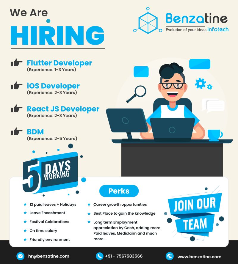 Benzatine Infotech on LinkedIn: #hiring #react #reactjs # ... Benzatine Infotech on LinkedIn: #hiring #react #reactjs # ...