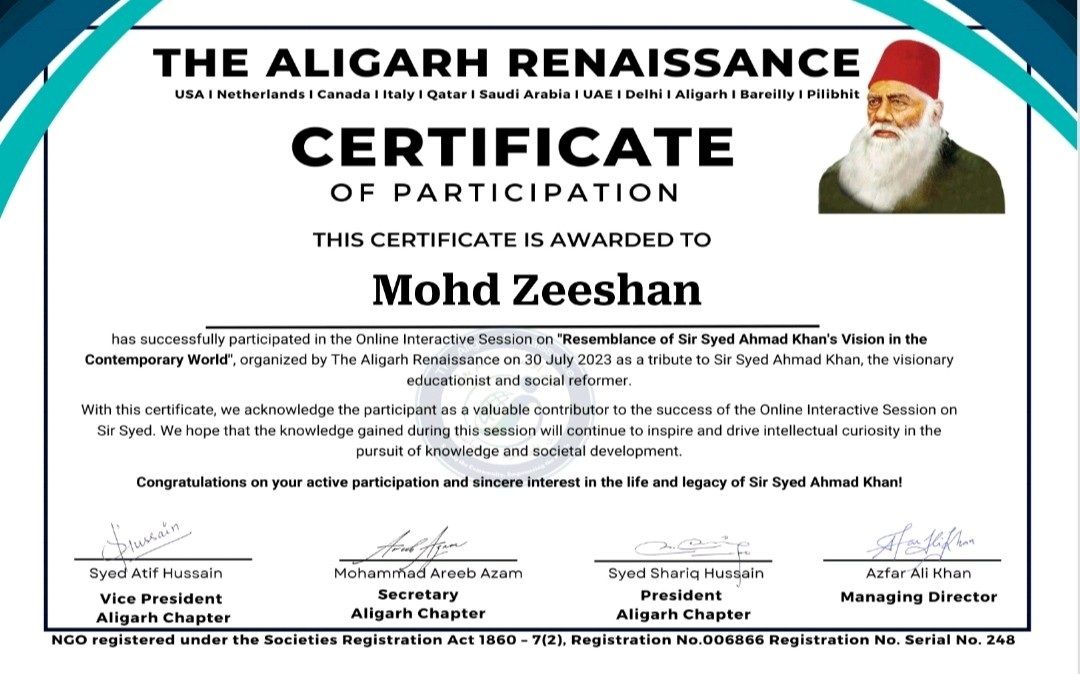 Mohd Zeeshan on LinkedIn: new certificate Mohd Zeeshan on LinkedIn: new certificate
