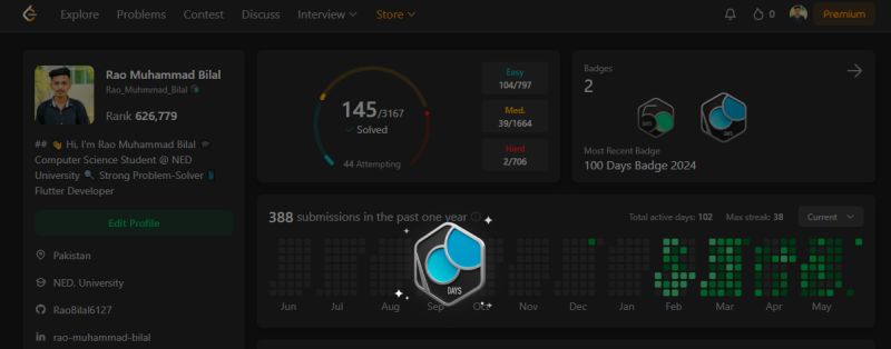 Rao Muhammad Bilal on LinkedIn: #achievement #leetcode #coding # ... Rao Muhammad Bilal on LinkedIn: #achievement #leetcode #coding # ...