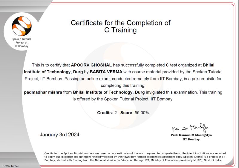 Apoorv Ghoshal on LinkedIn: #programming #certification #skillsdevelopment Apoorv Ghoshal on LinkedIn: #programming #certification #skillsdevelopment