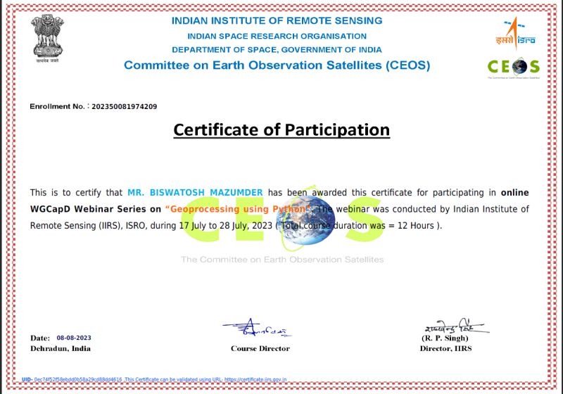 Biswatosh Mazumder on LinkedIn: #isro #iirs #ceos #python # ... Biswatosh Mazumder on LinkedIn: #isro #iirs #ceos #python # ...