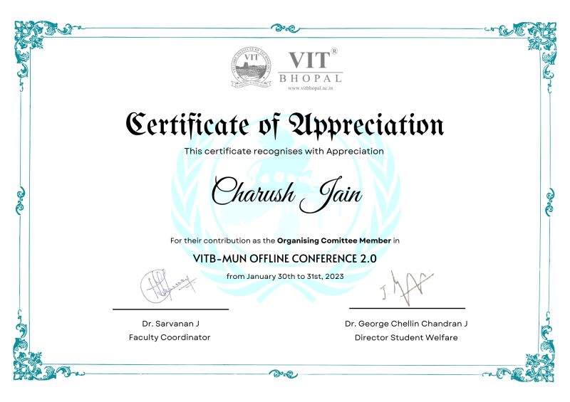 Charush Jain on LinkedIn: #connections #vitbmun #conference #gratitude ... Charush Jain on LinkedIn: #connections #vitbmun #conference #gratitude ...