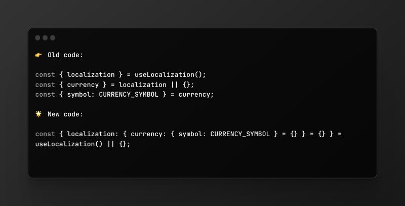 Ashish Patel on LinkedIn: React Tip 💡: Improve your JavaScript code ... Ashish Patel on LinkedIn: React Tip 💡: Improve your JavaScript code ...