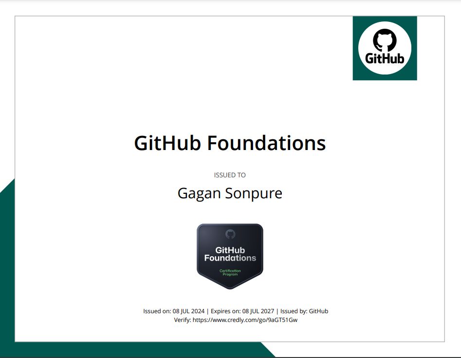 Gagan Sonpure on LinkedIn: #github #certification #continuouslearning # ... Gagan Sonpure on LinkedIn: #github #certification #continuouslearning # ...